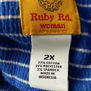 Ruby Rd. | Tops | Ruby Road Cobalt Blue Top | Poshmark